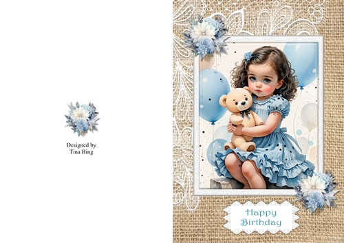 Blue birthday girl - CUP1285172_2738 | Craftsuprint