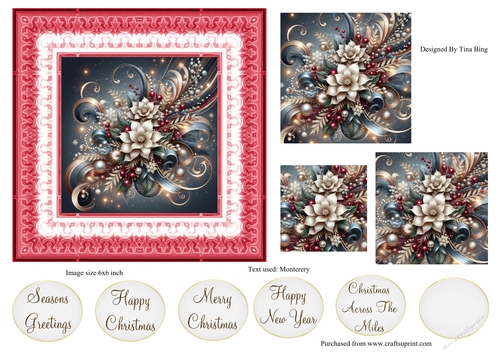 Floral Christmas 3 - CUP1324366_2738 | Craftsuprint