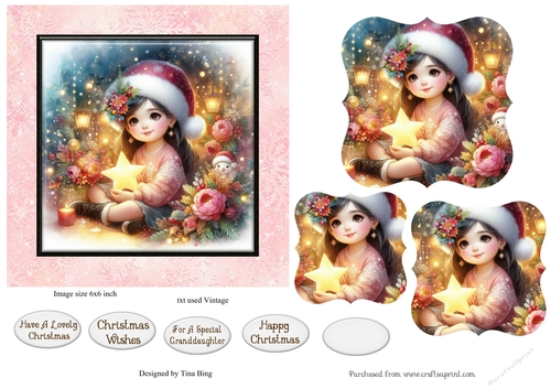 Girl with a star - CUP1324368_2738 | Craftsuprint