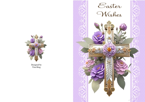 Purple Easter Cross - CUP1335954_2738 | Craftsuprint
