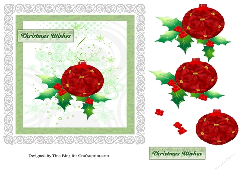 Christmas Bauble - CUP990497_2738 | Craftsuprint