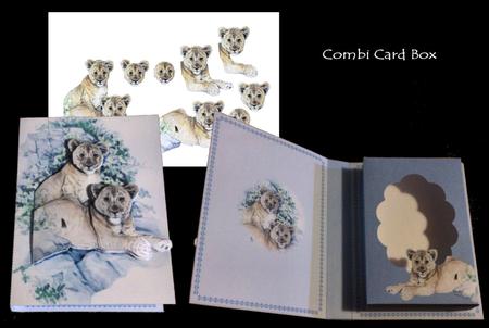 Lion Cubs Combi Card Box Hand Cut Version - CUP422939_1929 | Craftsuprint