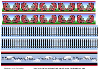 Tobias the Tank Engine Borders Sheet - CUP424954_1929 | Craftsuprint