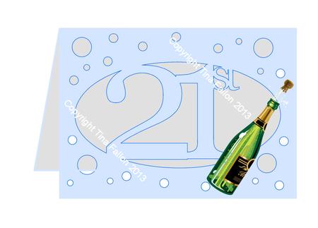 21st Birthday Card With Cut Outs File - CUP704881_1929 | Craftsuprint