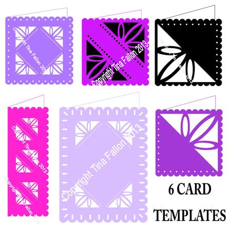 Card Templates X 6 With Cut Outs Machine File - CUP704965_1929 ...