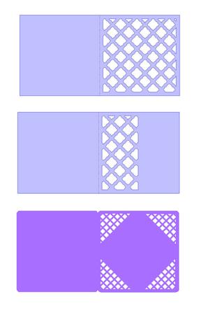 3 X Square Lattice Cut Out Cards Files - CUP705229_1929 | Craftsuprint