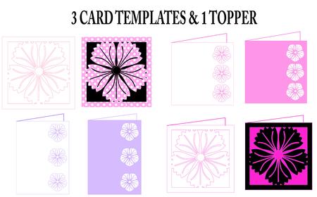 Card Templates X 3 And Topper Cut Files - CUP705394_1929 | Craftsuprint