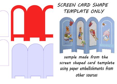 Folding Screen Card Template And Envelope - CUP705866_1929 | Craftsuprint