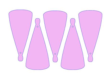 Set Of Plain Fan Blades To Make A Fan Shaped Card - CUP706019_1929 ...