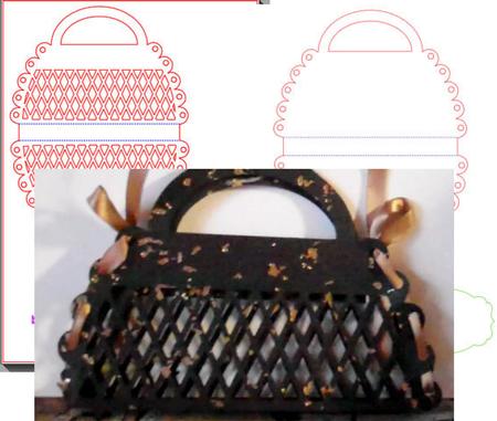 Set Of 2 Handbag Card Templates - CUP706031_1929 | Craftsuprint