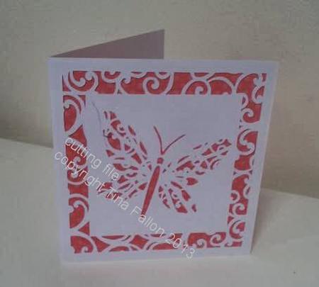 Filigree Butterfly Card Template - CUP707433_1929 | Craftsuprint