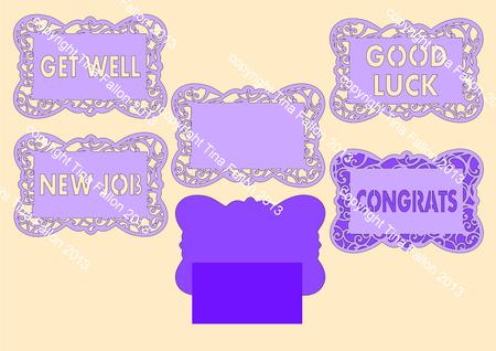 Get Well New Job Congrats Good Luck Set Filigree Toppers - CUP707621 ...
