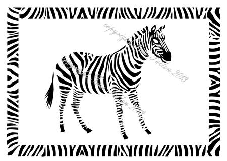 Framed Zebra Cutting File A4 Size - CUP707850_1929 | Craftsuprint