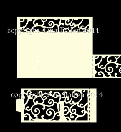 Bendy Card Template Filigree - CUP707947_1929 | Craftsuprint