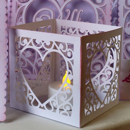 Heart Swirls Tealight Luminaire Template now in multi cutting formats ...