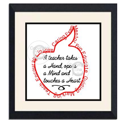 A Teacher Takes A Hand Papercut / Vinyl - CUP710472_1929 | Craftsuprint