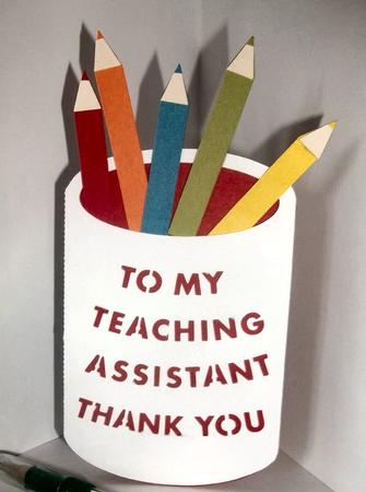 Teaching Assistant Pencil Pot Layered Card Template - CUP710475_1929 ...