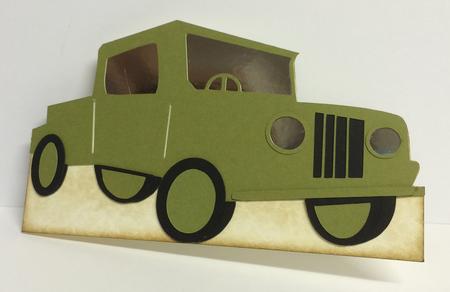 Jeep 4 X 4 Vehicle - Layered Card Template - CUP710860_1929 | Craftsuprint
