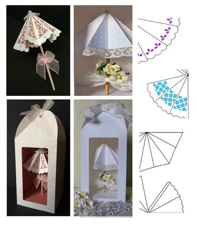 Parasol Set With Box - 5 Different Parasol Designs Included - CUP712026 ...