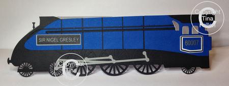 Layered Train Steam Engine Card - Sir Nigel Gresley multi formats ...