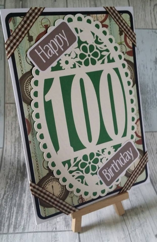 100th Oval Card Topper - CUP763586_1929 | Craftsuprint