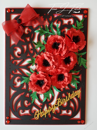 Poppy Card TF0216 All formats - CUP1089911_596 | Craftsuprint