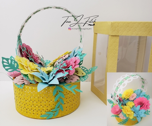 3D Floral Basket & Box, All formats - CUP1098669_596 | Craftsuprint