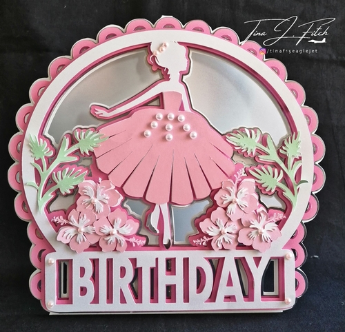 Birthday Girl Card TF0360 Cutting Files, All Formats - CUP1105917_596 ...