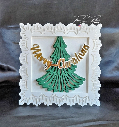 Christmas Tree Frame Layered card, TF0574, All Formats - CUP1177026_596 ...