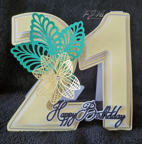 21st Floral Layered Card TF0673, All Formats - CUP1199067_596 ...