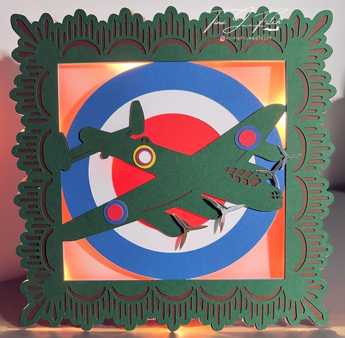 Lancaster Bomber Luminaire Card Template TF0789, Cutting Files, All ...