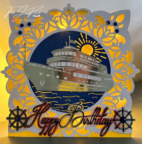 Yacht Luminaire Card Template, TF0798, Cutting Files, All formats ...