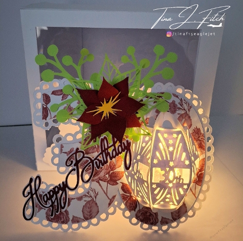 30th Birthday-Anniversary Lantern Card & Box template TF0847. All ...