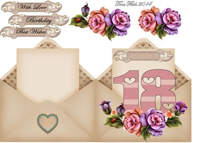 18th Letter Card - CUP539842_596 | Craftsuprint