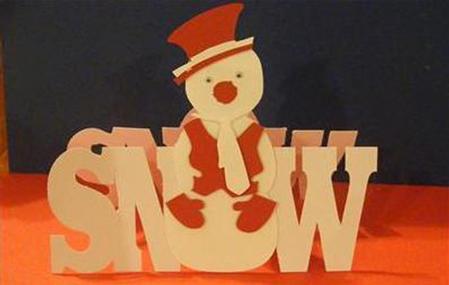 Snowman Snow Word Card - CUP700670_596 | Craftsuprint