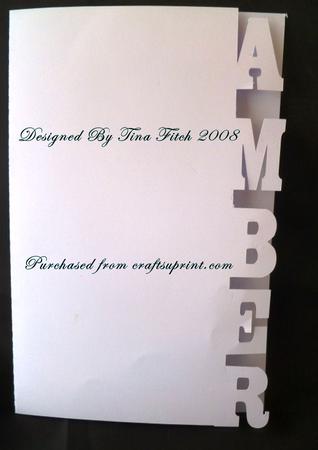 Amber Name Edged Card - CUP701586_596 | Craftsuprint