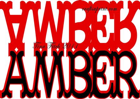 Amber Name Layer Card - CUP701860_596 | Craftsuprint