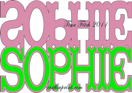 Sophie Name Layered Card - CUP701862_596 | Craftsuprint