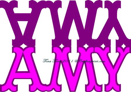 Amy Name Layered Card - CUP701874_596 | Craftsuprint