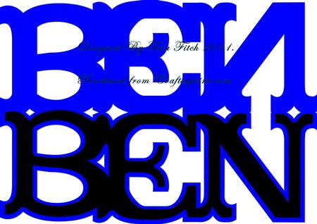 Ben Name Layered Card - CUP701942_596 | Craftsuprint