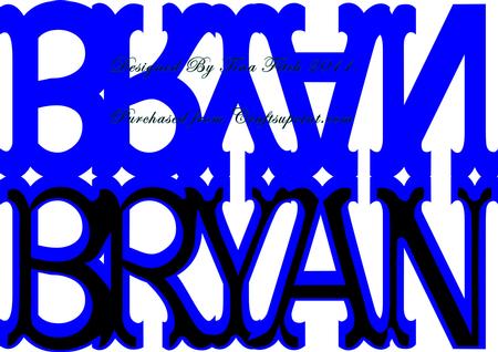 Bryan Name Layered Card - CUP701944_596 | Craftsuprint