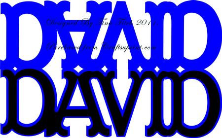 David Name Card - CUP701946_596 | Craftsuprint
