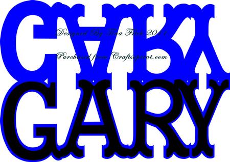 Gary Name Layered Card - CUP701950_596 | Craftsuprint