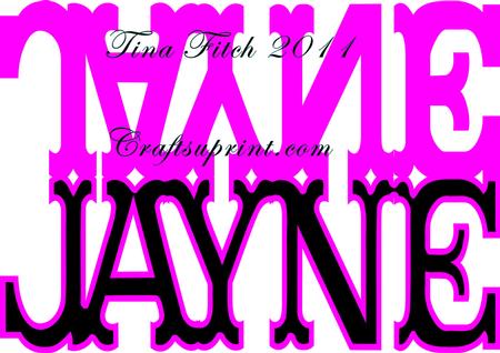 Jayne Name Layered Card - CUP701968_596 | Craftsuprint