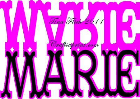 Marie Name Layered Card - CUP701970_596 | Craftsuprint