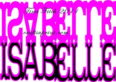 Isabelle Name Layered Card - CUP701974_596 | Craftsuprint