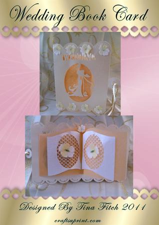 Wedding Open Book Card - CUP702809_596 | Craftsuprint