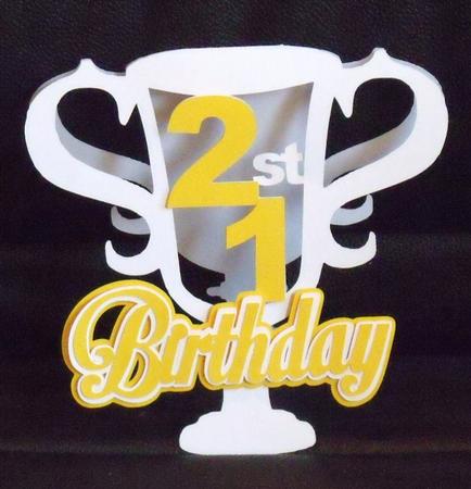21st Trophy Card - CUP707868_596 | Craftsuprint