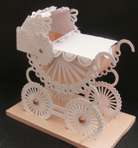 Scalloped 3D Pram & Box, All formats - CUP938873_596 | Craftsuprint