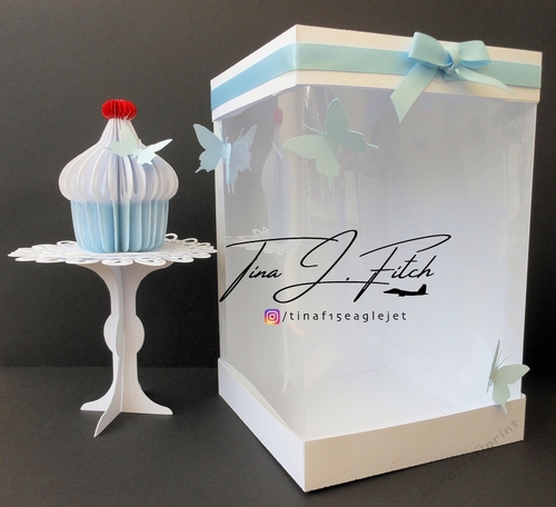 3D Birthday Cupcake Stand & Box, All formats - CUP974502_596 | Craftsuprint